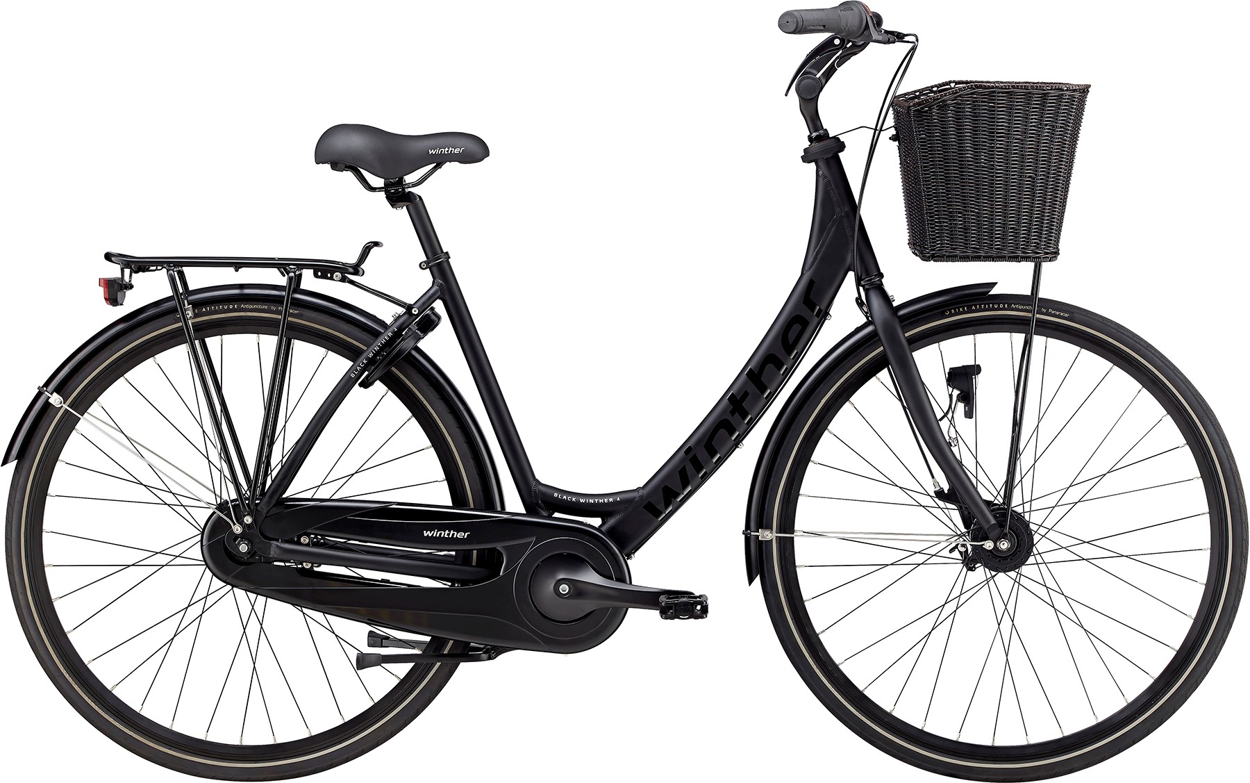 Black Winther 4 Dame 54cm 7g Shimano Nexus fodbremse sandblæst sort ...