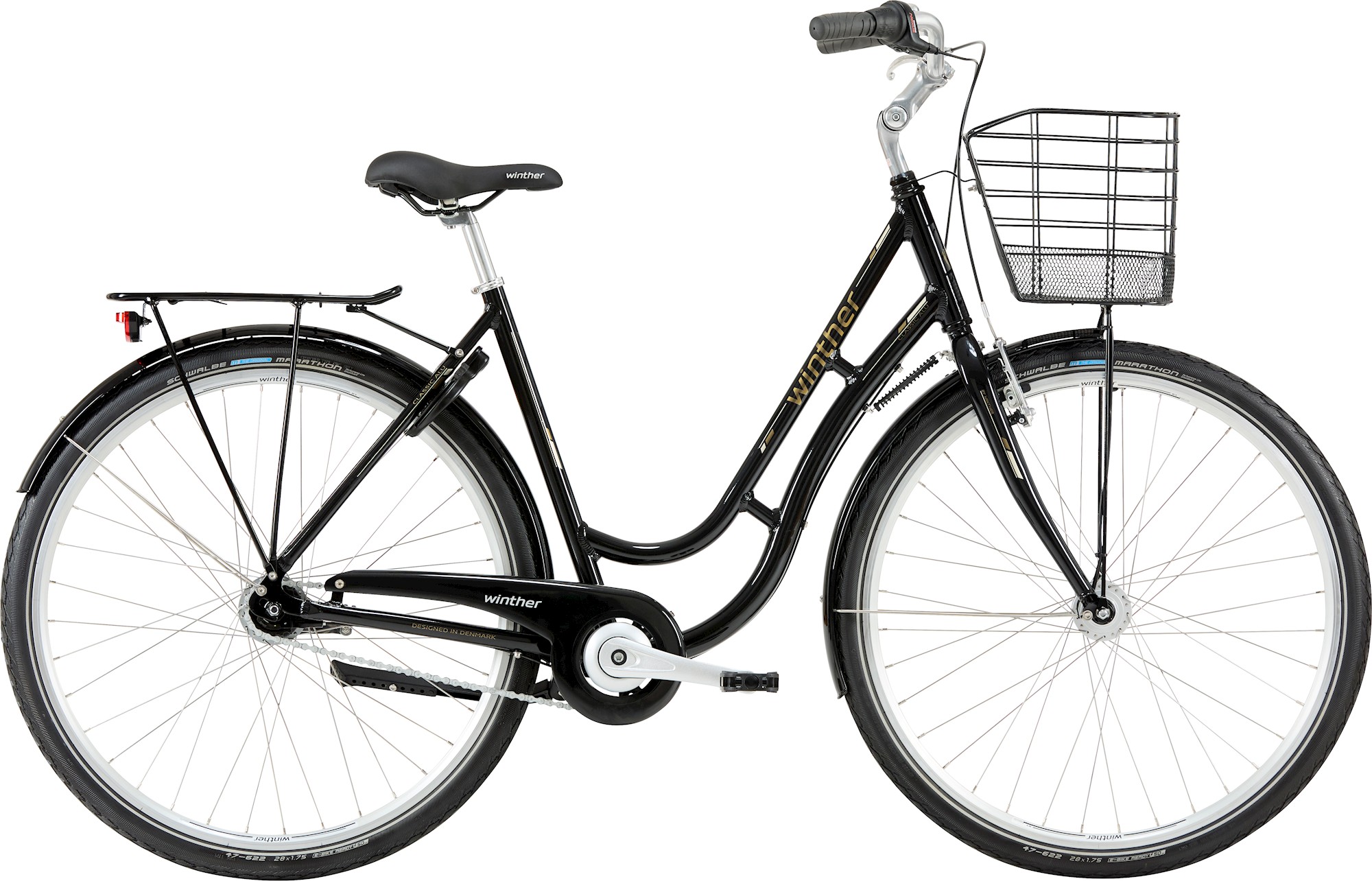 Winther Shopping Classic Lady 48cm 7sp coaster brake shiny black ...